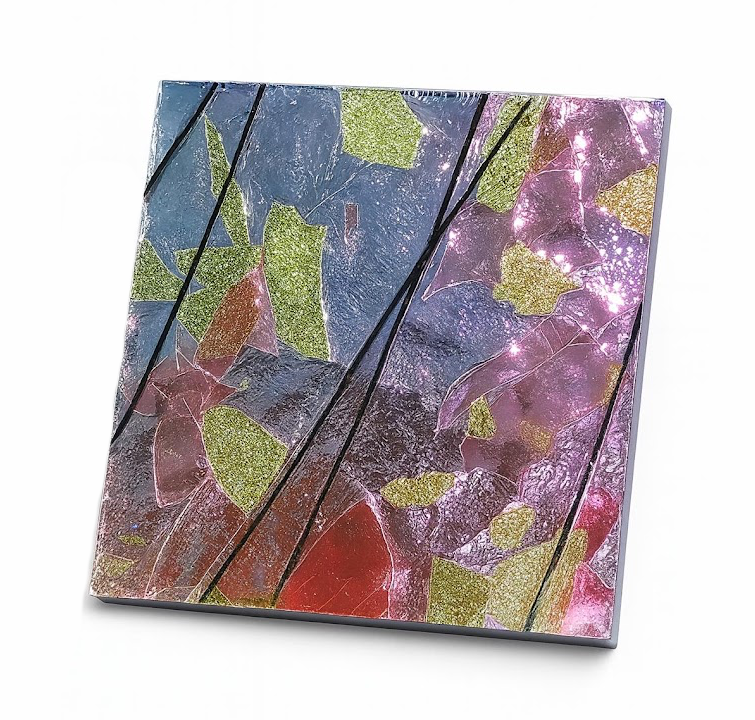 Dichroic Dazzle 90 COE Glass Tiles – 4"x4" CBS Dichroic Collage ...