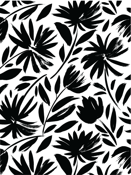 Simple Screen™ Pre-burned Painterly Floral Design for Screen Printing ...